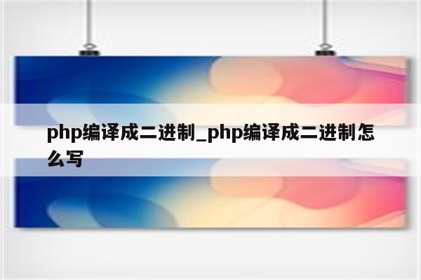 Php编译成二进制php编译成二进制怎么写 陕西卓智工作室 