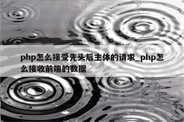 Php怎么接受先头后主体的请求php怎么接收前端的数据 陕西卓智工作室