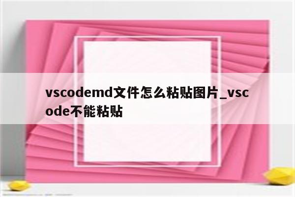 Vscodemd文件怎么粘贴图片vscode不能粘贴 陕西卓智工作室 