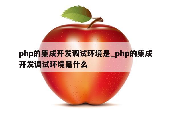 Php的集成开发调试环境是 Php的集成开发调试环境是什么 陕西卓智工作室